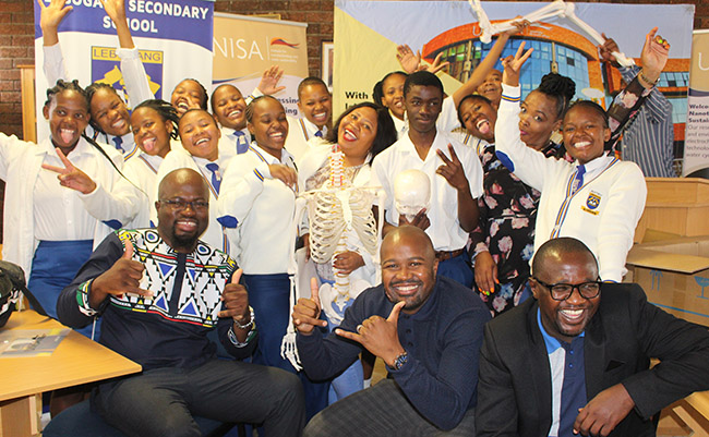 Unisa donation will improve science education at Lebogang Secondary School